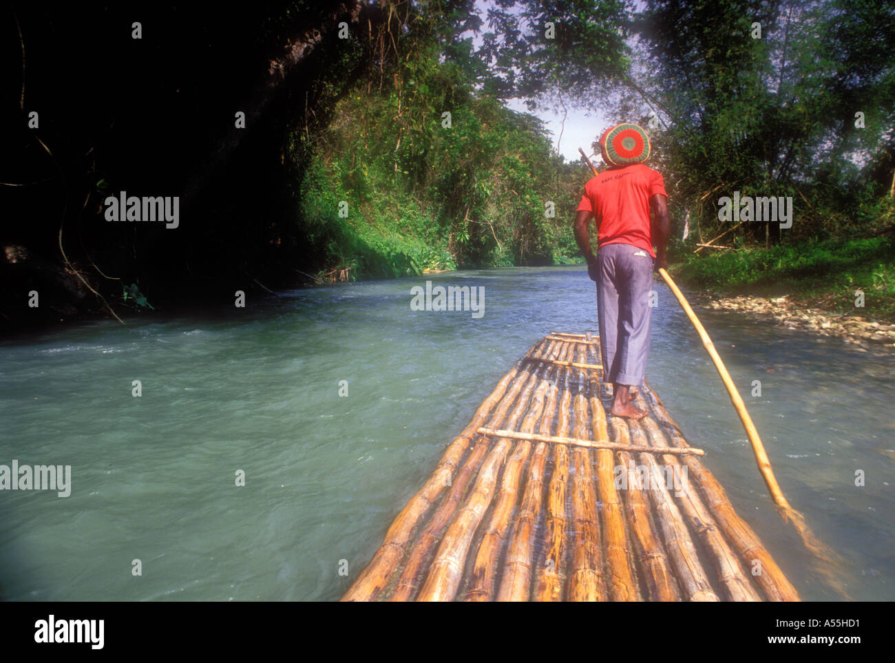 Rafting down the Martha Brae River in Jamaica Model Released Photo ...
