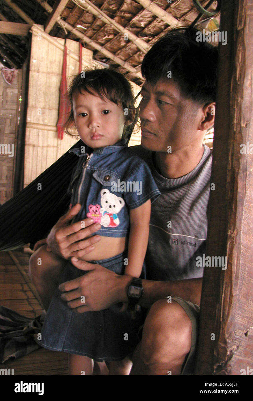 Painet ip2865 9714 thailand father child burmese refugees mae camp sot ...