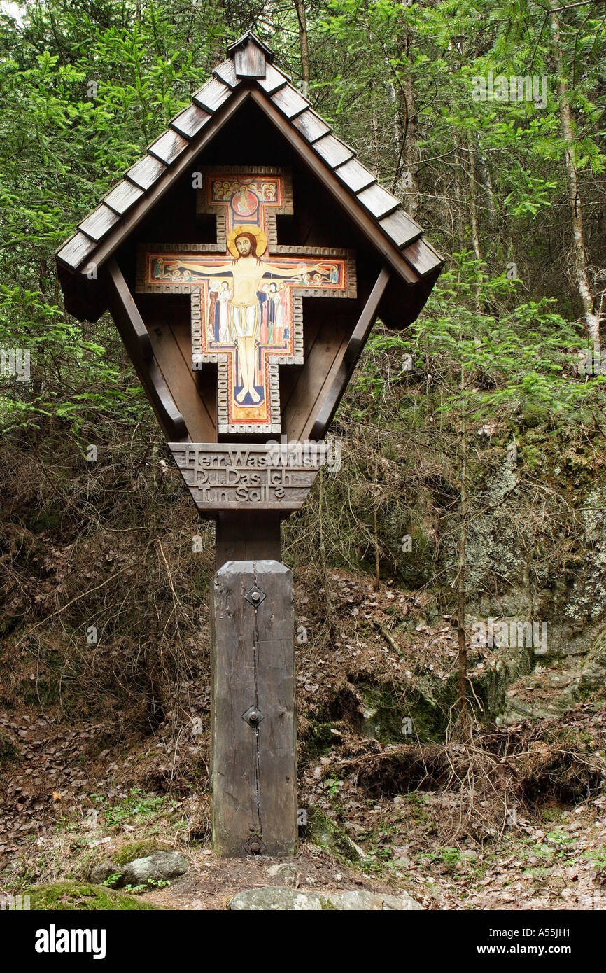 Ahiking trail with religious sculptures called reflection of the sun ...