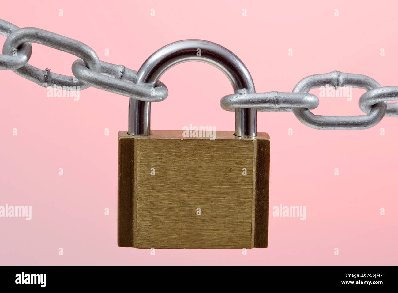 Padlock with a chain Stock Photo - Alamy