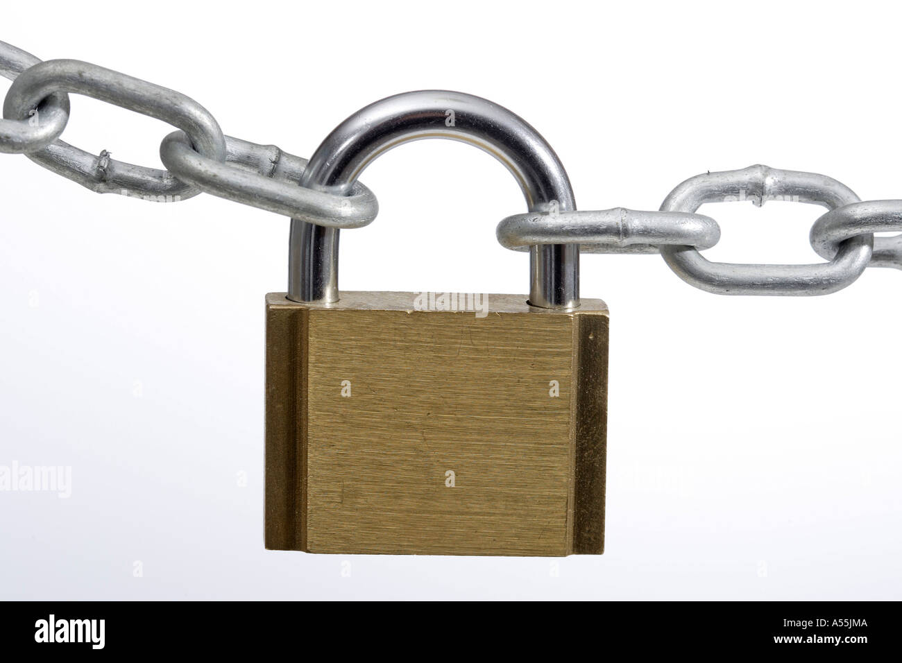 Padlock with a chain Stock Photo - Alamy