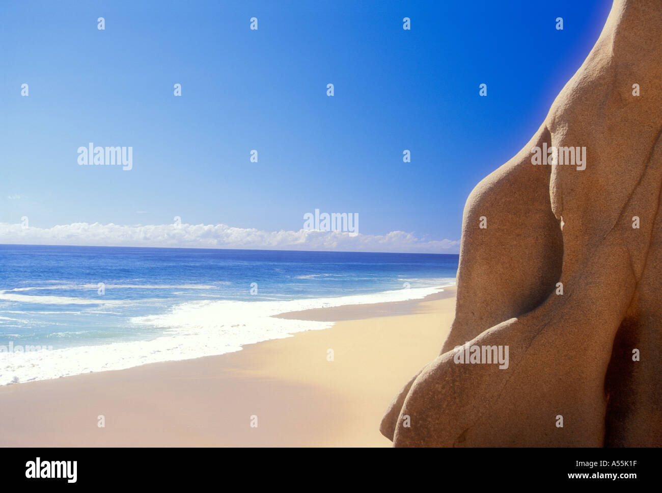 Large granite rocks and boulders on beach in Cabo san Lucas Baja Mexico ...