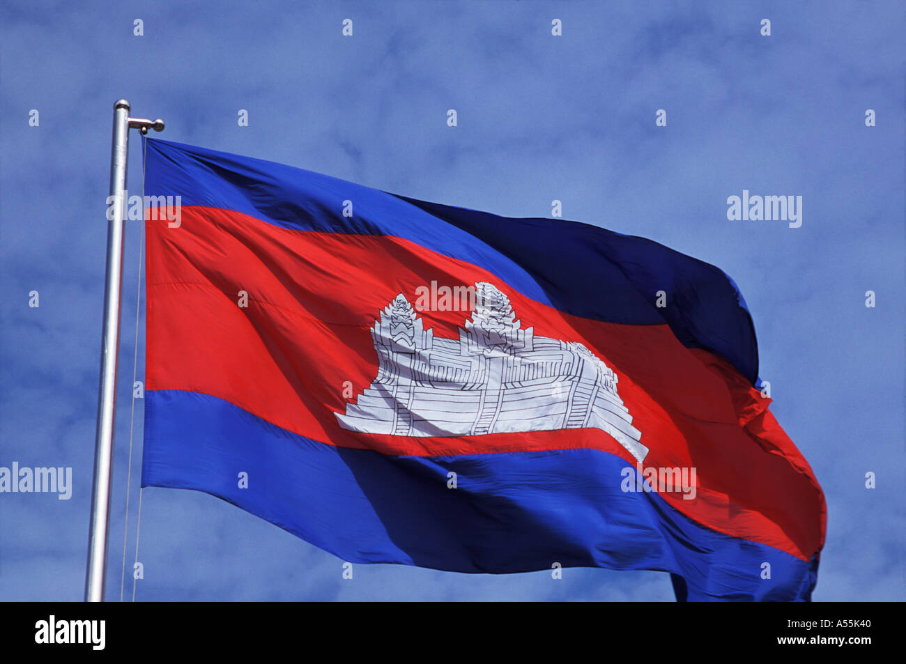 Cambodian national flag Cambodia Stock Photo - Alamy
