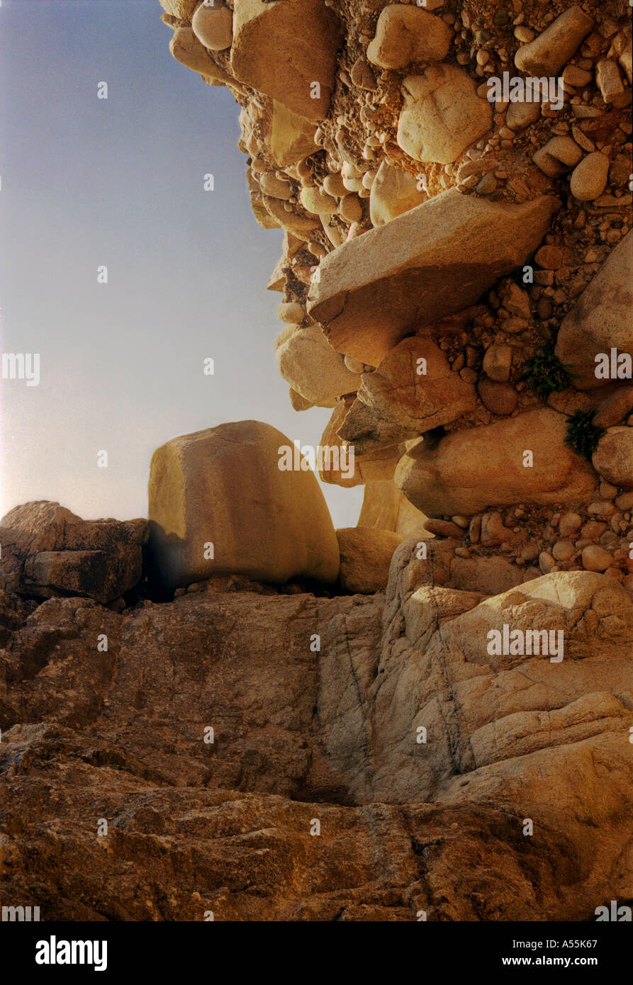 Cliff face at St Just beach Stock Photo - Alamy