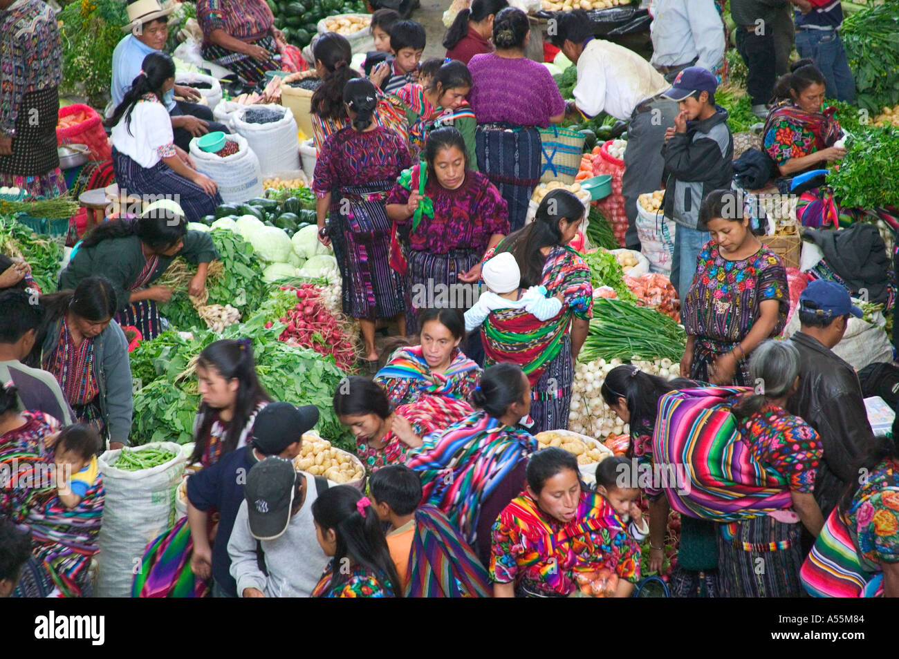 Colorful market at Chichicastenango Guatemala Stock Photo - Alamy