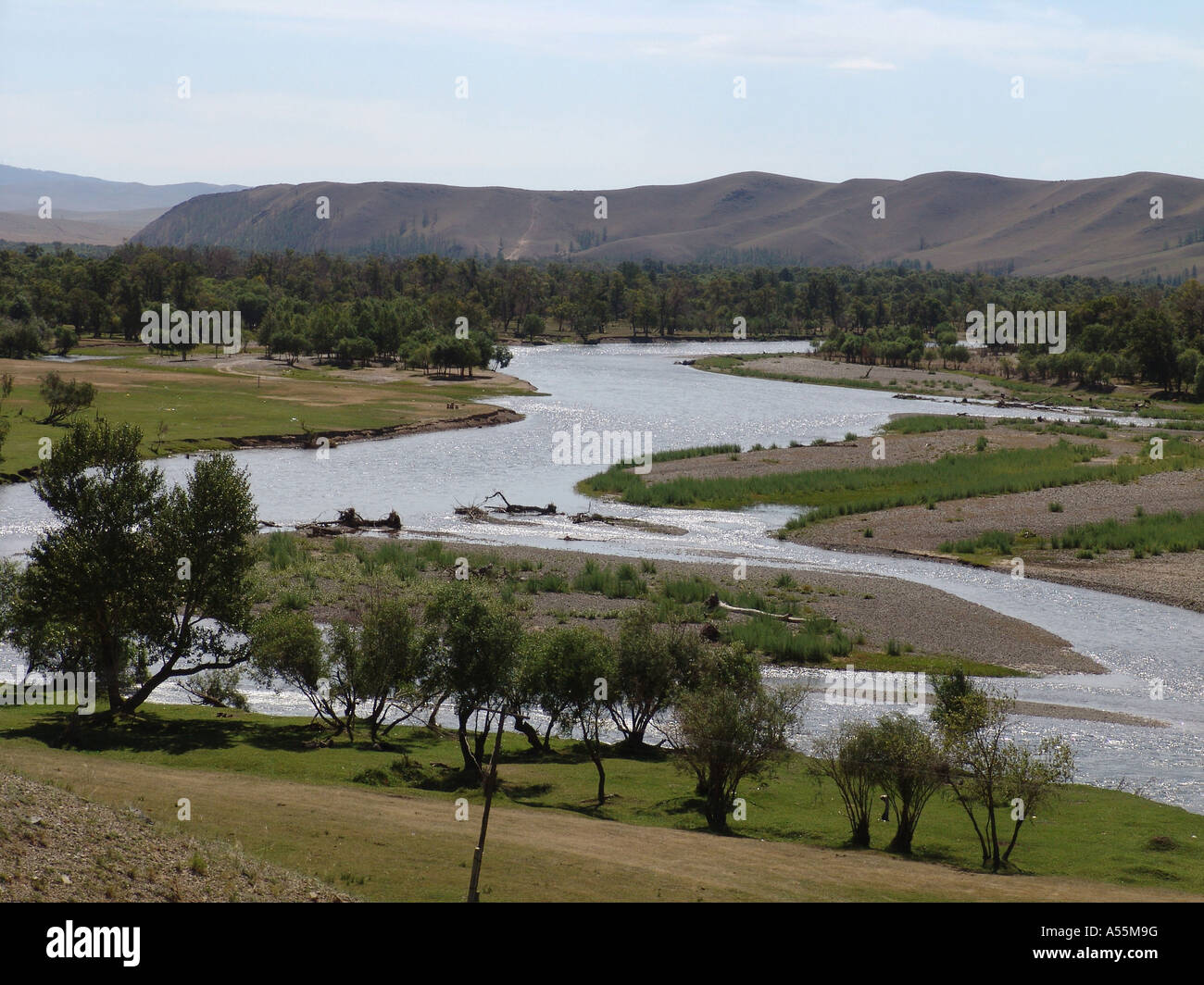Painet is1483 mongolia river landscape ulaan baatar country developing ...