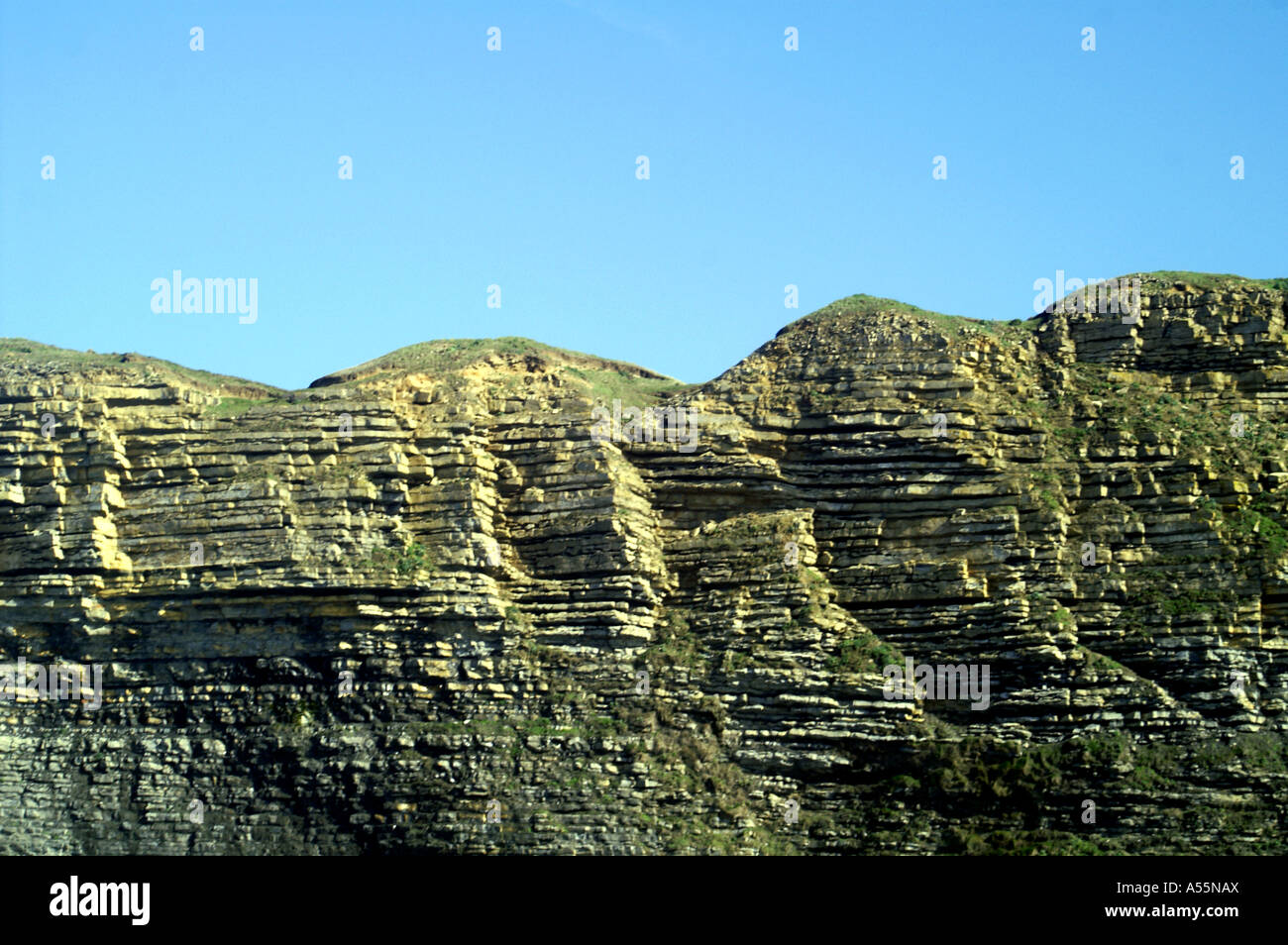 ramparts and ditches of hillfort on cliffs nash point glamorgan ...