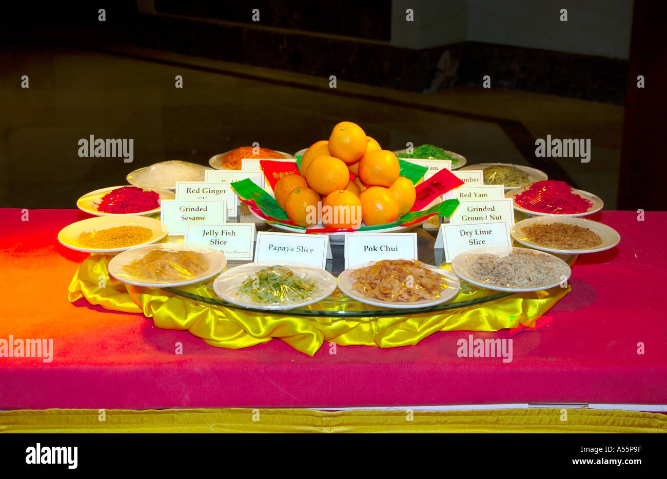 An Asian food display at the Hotel Equatorial International in Melacca ...