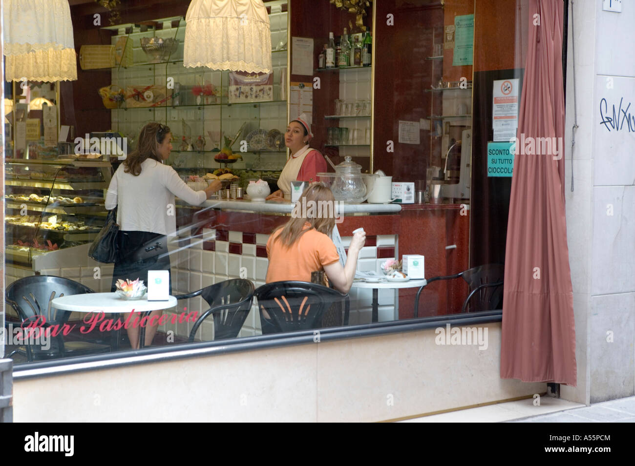 Bar and customers Modena Emilia Romagna Italy Stock Photo - Alamy