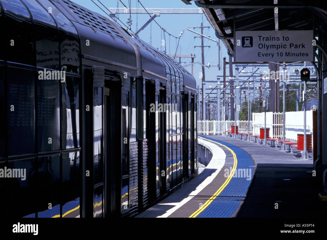 Train to Olympic Park Sydney Australia Stock Photo - Alamy