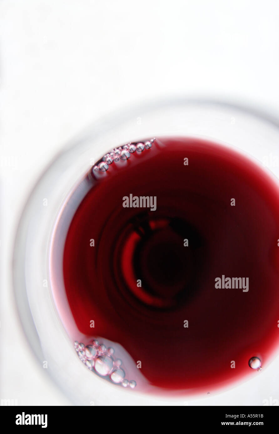 Red wine in glass Stock Photo - Alamy