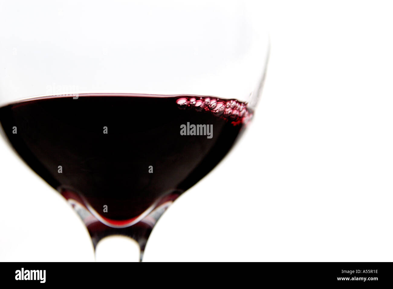 Red wine in glass Stock Photo - Alamy