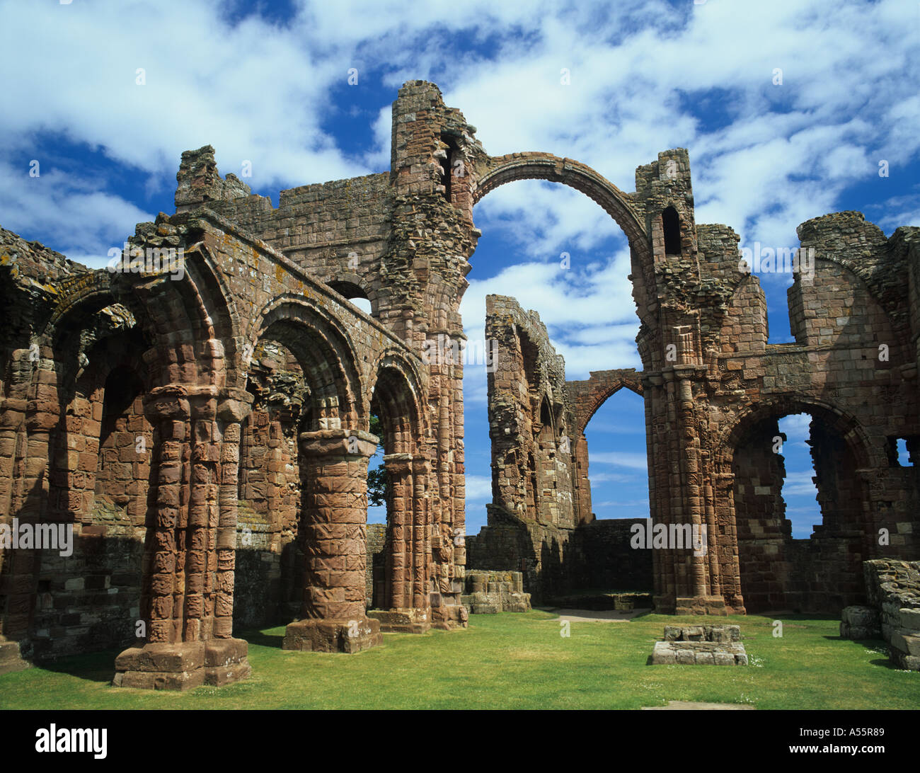 Lindisfarne Priory on Holy Island, Northumberland, England. Prized ...
