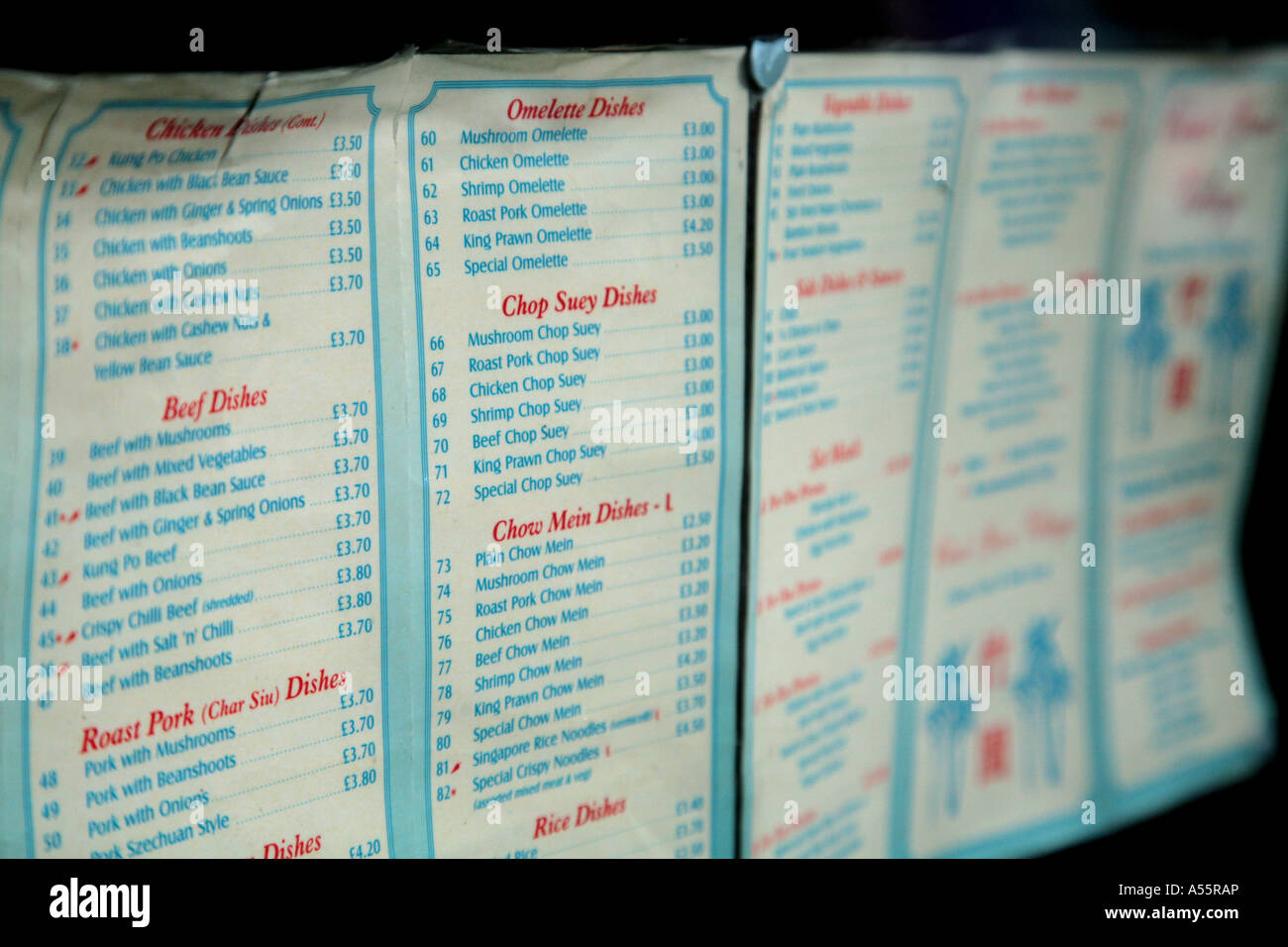 Takeaway menu hi-res stock photography and images - Alamy
