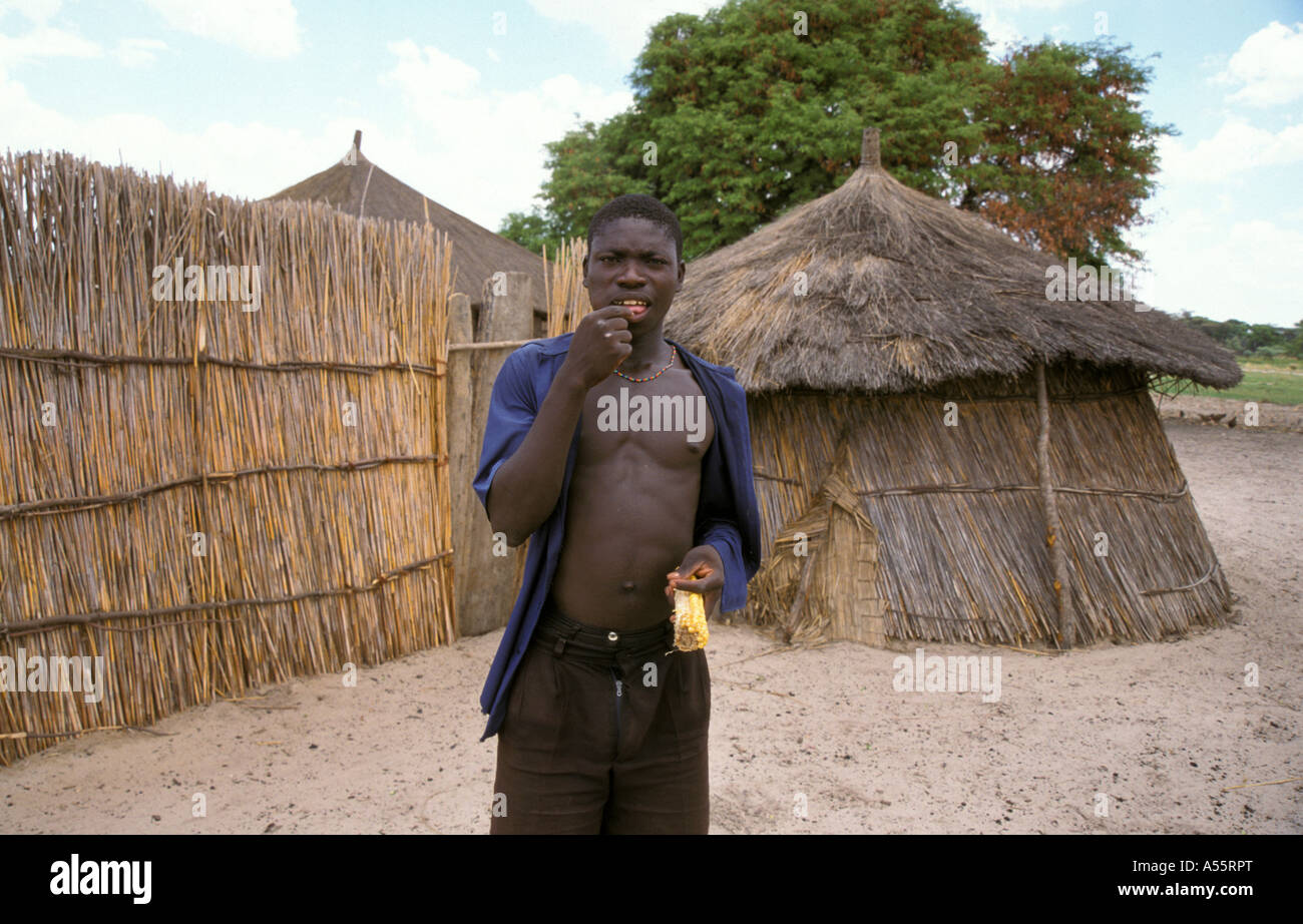 Painet is1702 zambia boy poor drought stricken village shangombo ...
