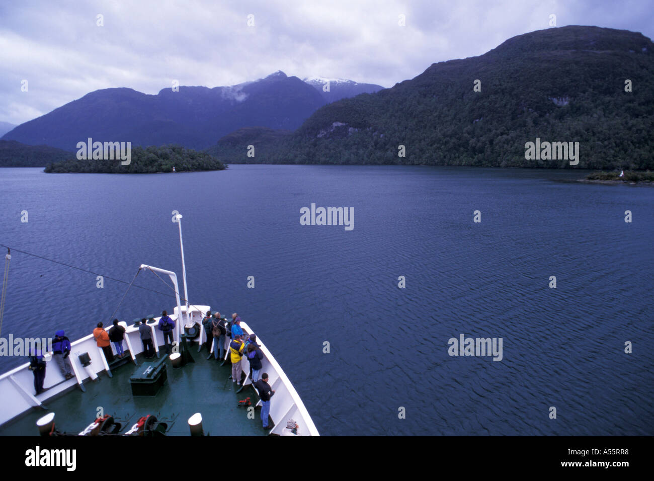 Ferry in Magellan strait Chile Stock Photo - Alamy