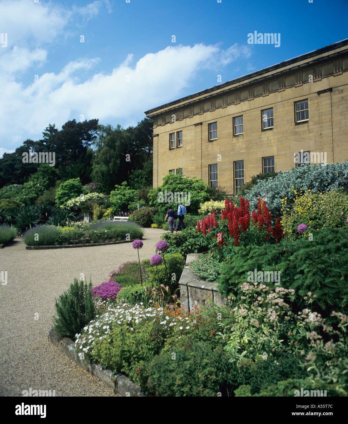 The gardens at Belsay Hall in Northumberland Stock Photo - Alamy