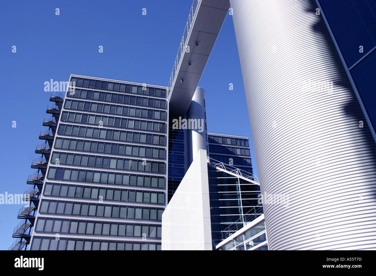 Modern Telekom Building with Sky lounge Munich Bavaria Germany Stock ...