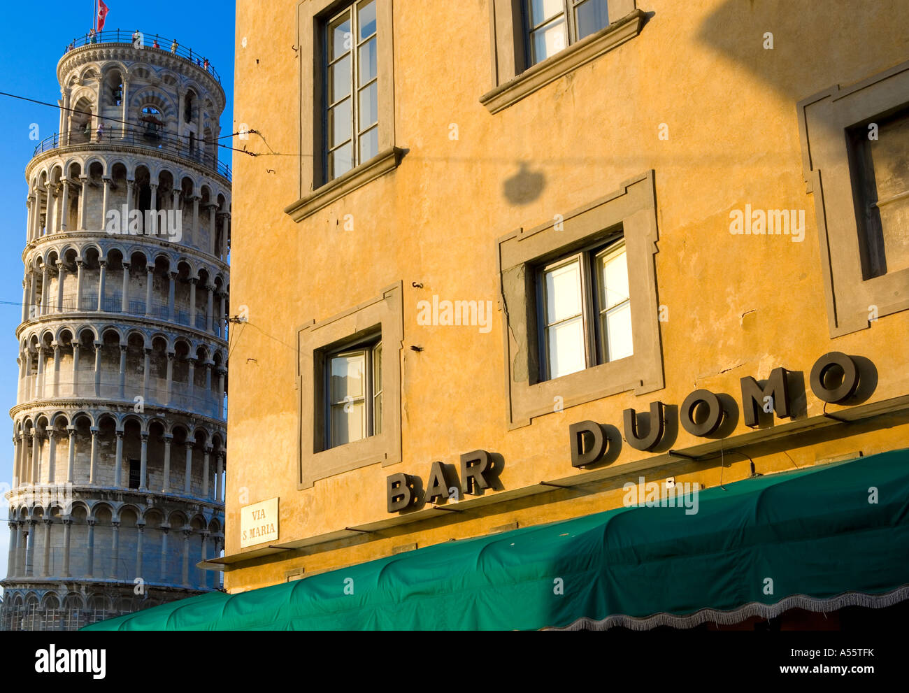 Bar Duomo and Leaning Tower of Pisa Tuscany Italy Stock Photo - Alamy