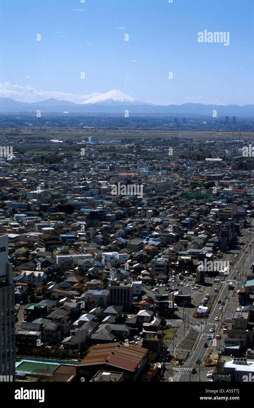 Saitama City with Mount Fuji in the background Stock Photo - Alamy