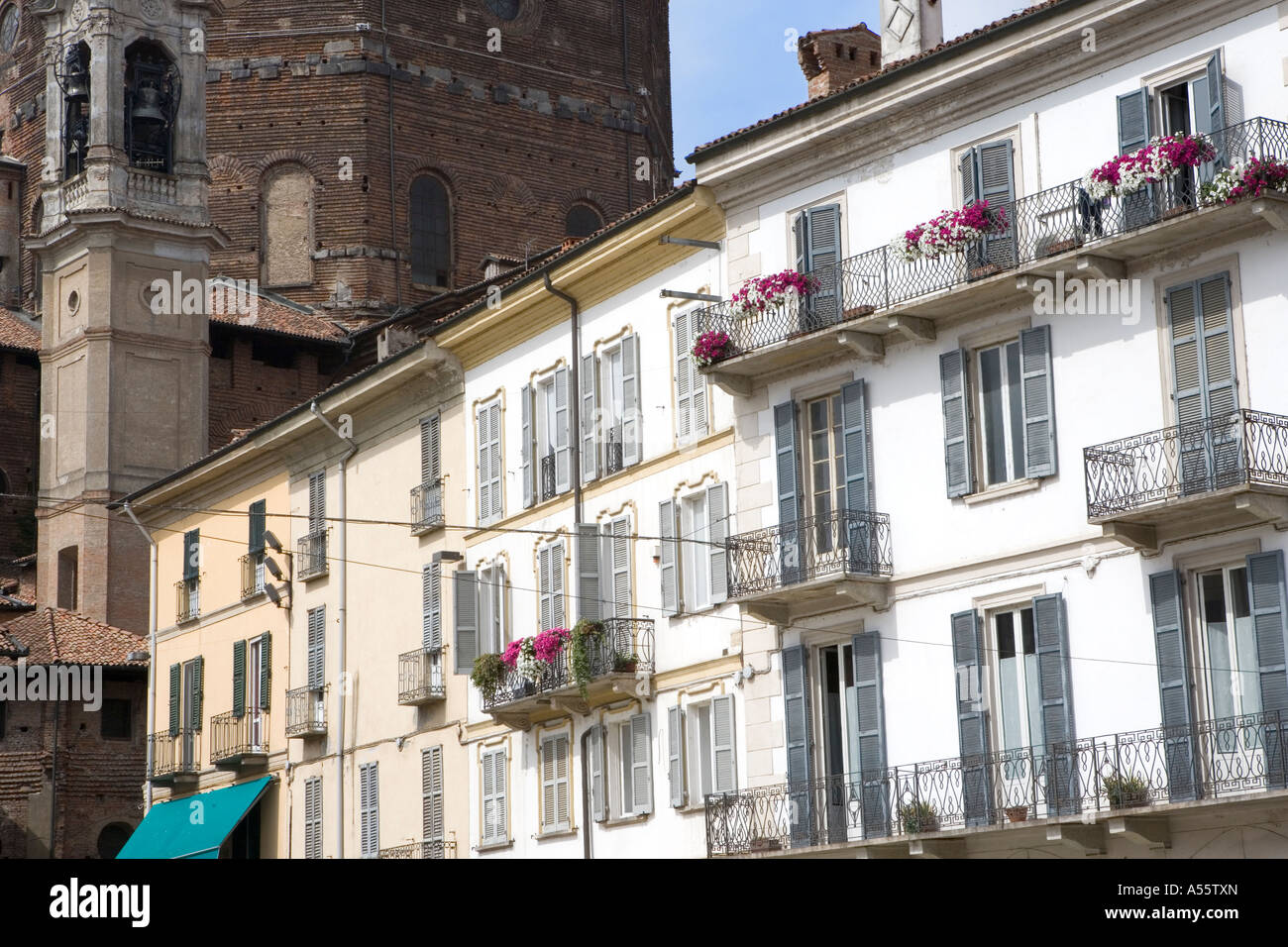 Buildings and duomo Pavia Lombardy Italy Stock Photo - Alamy