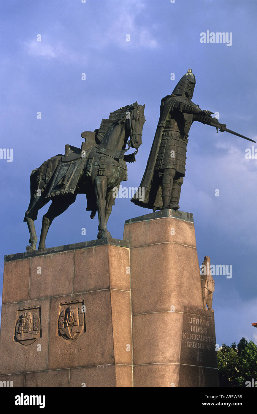 Statue Of Grand Duke Gediminas Vilnius Lithuania Stock Photo - Alamy