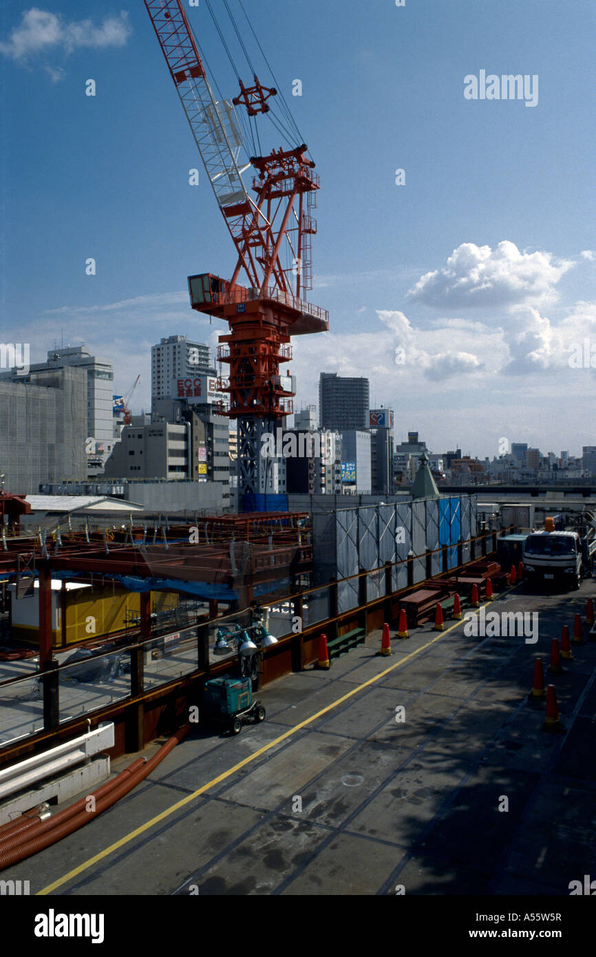 Construction work at Nippori station Tokyo Stock Photo - Alamy