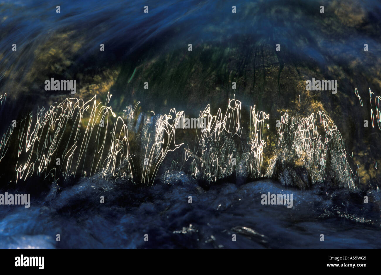 Reflections at stream Germany Stock Photo - Alamy