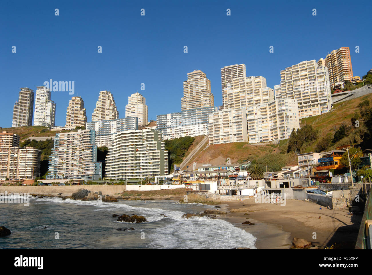 BEACH CONCON CHILE Stock Photo - Alamy