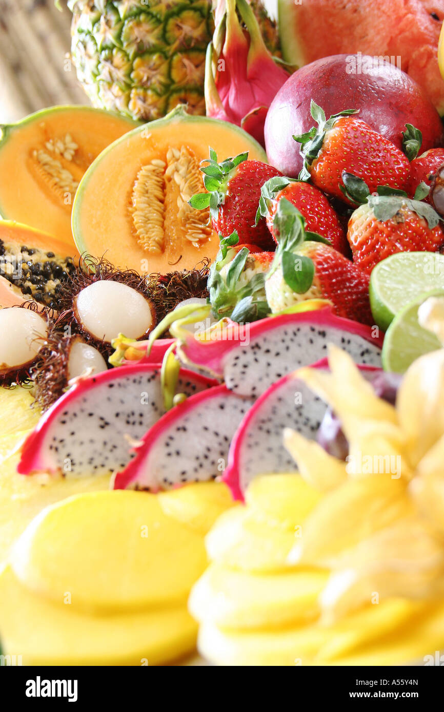 Mixed fruit platter Stock Photo - Alamy