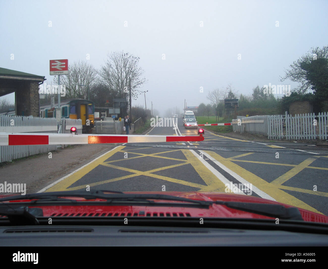 Rural Railway Crossing Line and Platform Darsham Station Norfolk ...