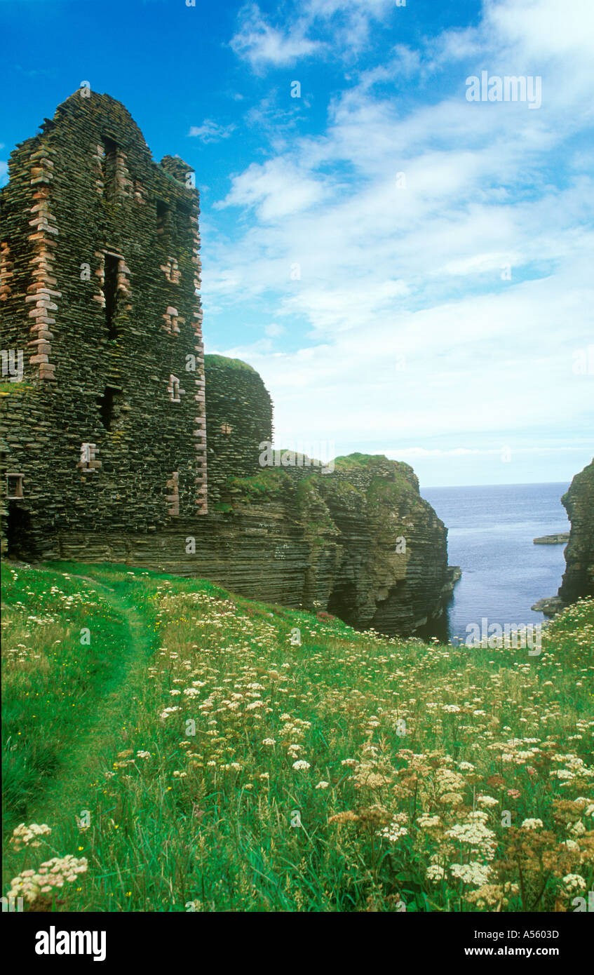 Sinclair castle Wick Caithness scotland Stock Photo - Alamy