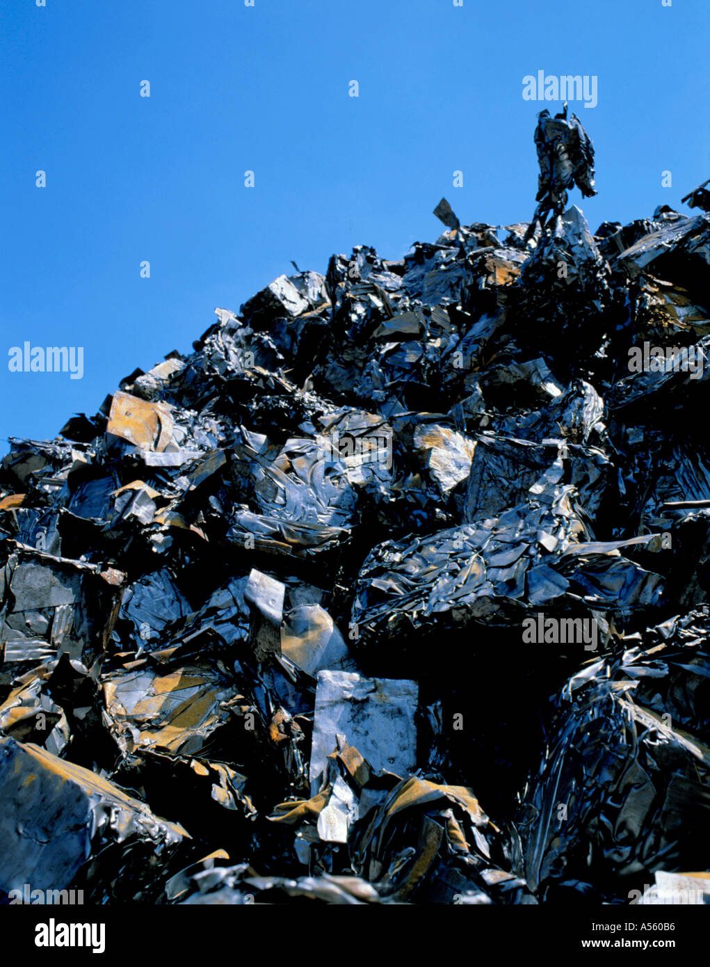 Cubes of crushed metal Stock Photo - Alamy