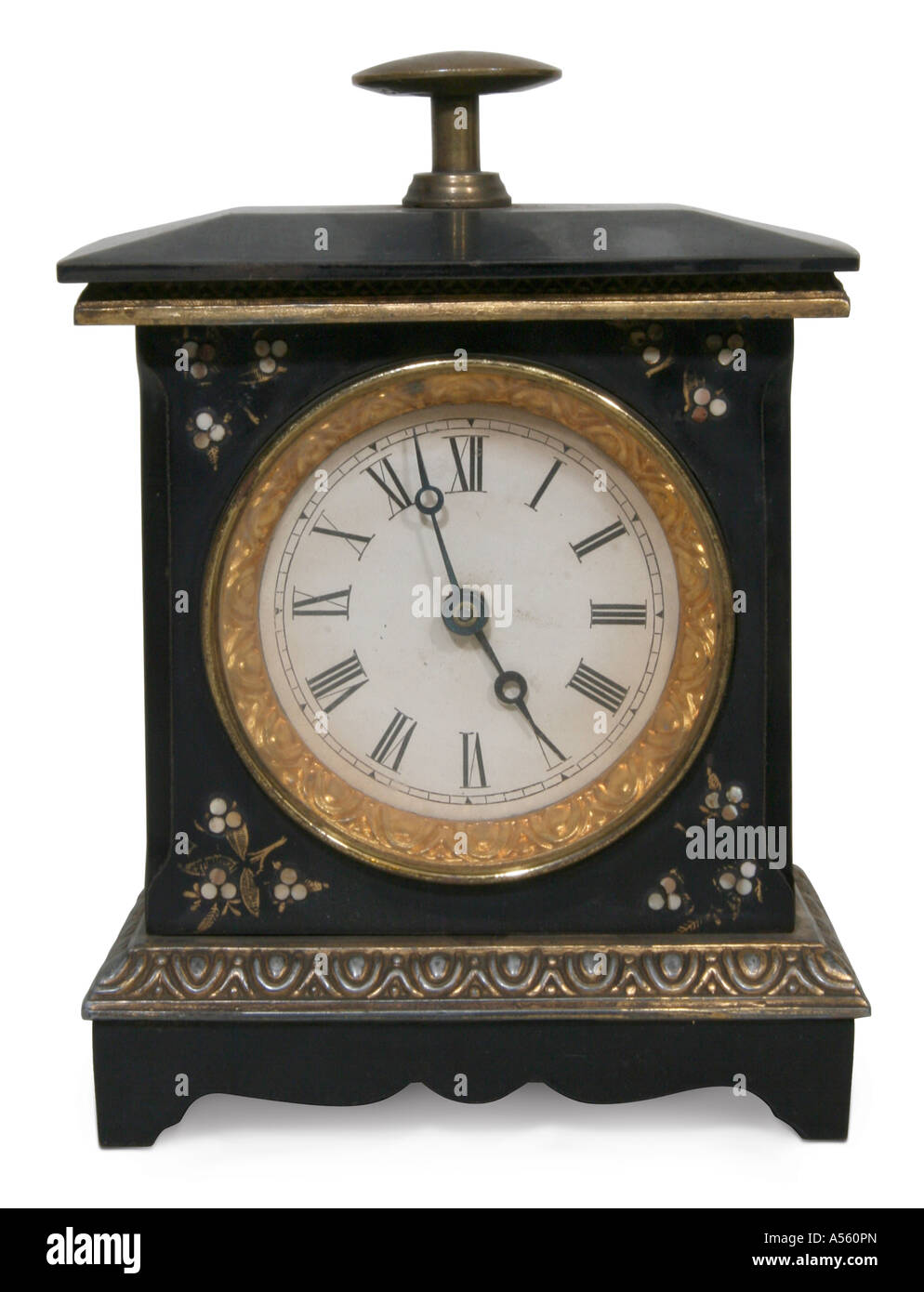 Front view of antique clock Stock Photo - Alamy