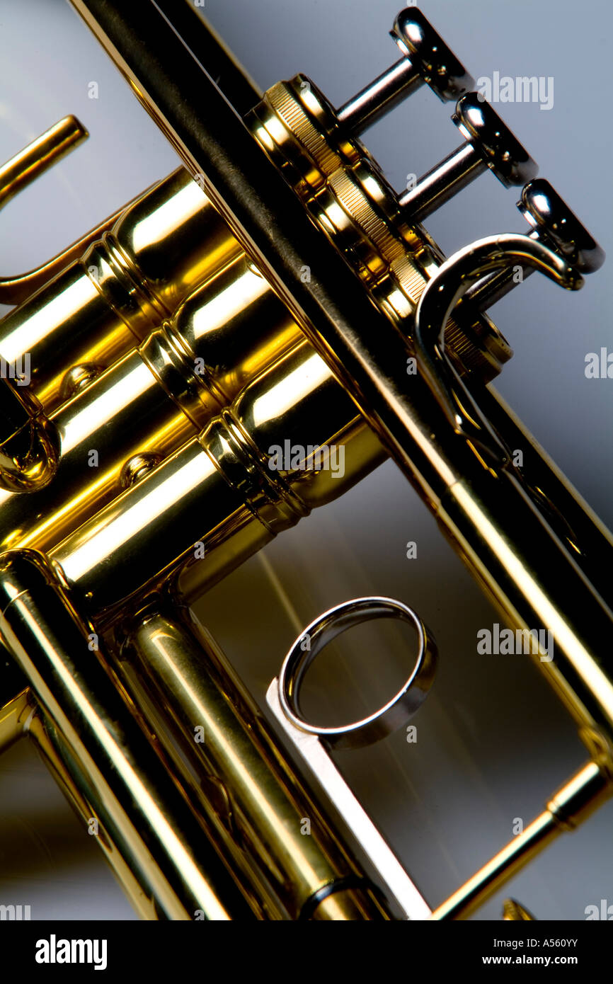 Trumpet still life Stock Photo - Alamy