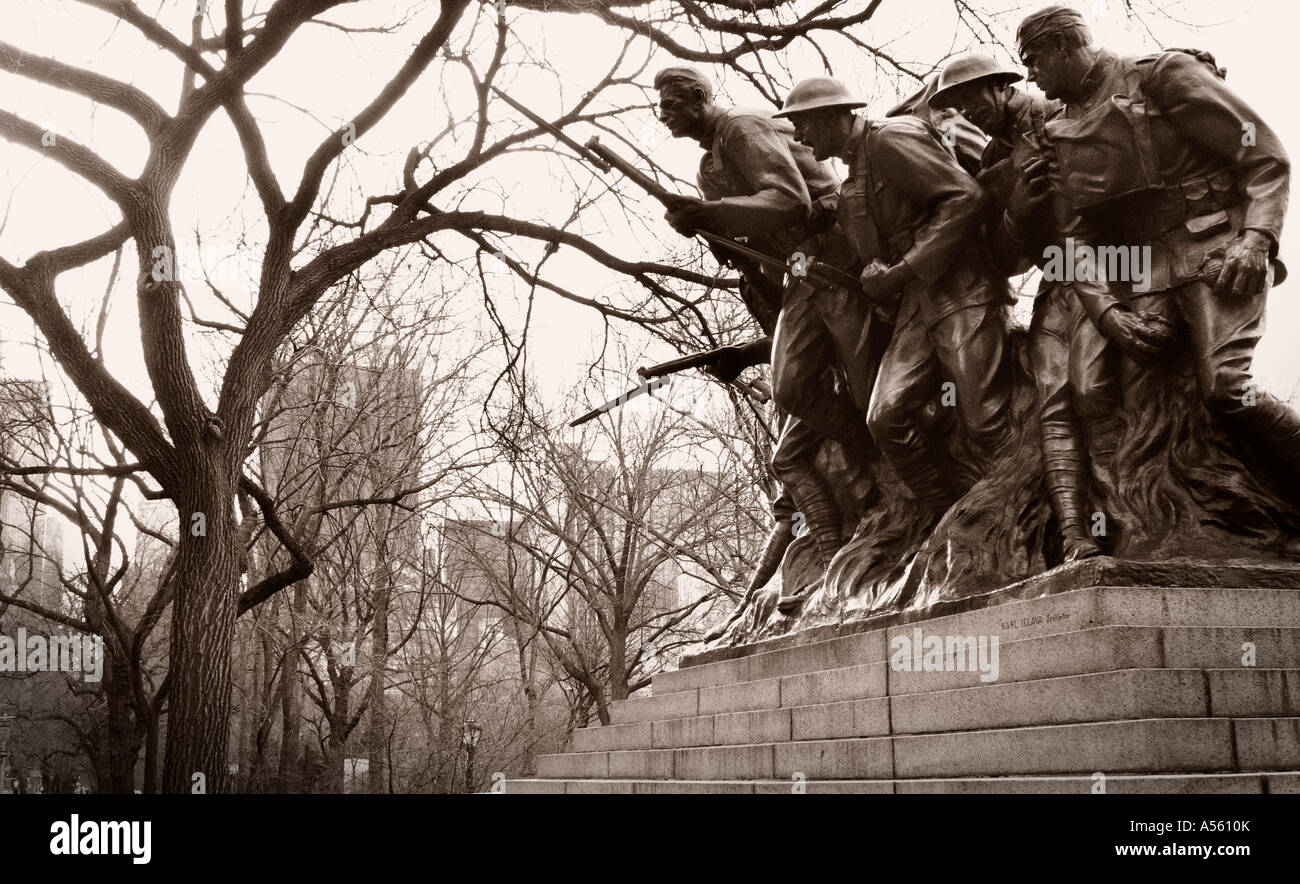 107th Infantry Memorial, Central Park, New York Stock Photo - Alamy