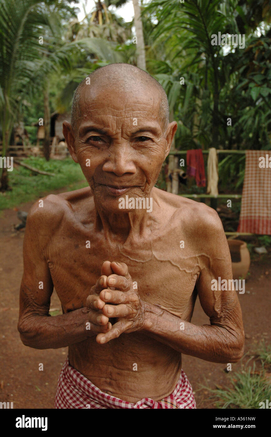 Painet ix1953 cambodia elderly old man kampong cham country developing ...