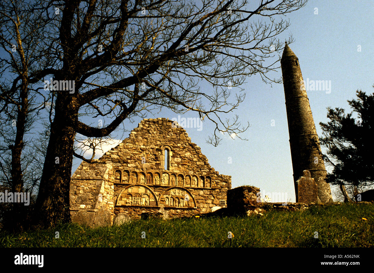 Ancient and Round Tower at Ardmore Co Waterford Stock Photo - Alamy