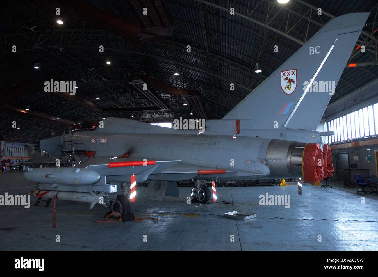 RAF Eurofighter Typhoon inside hanger Stock Photo - Alamy