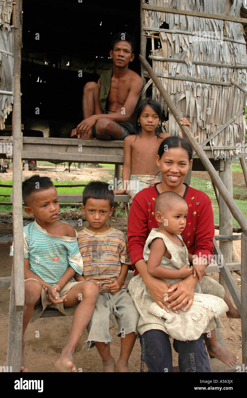 Painet ix2062 cambodia family kampong thom country developing nation ...