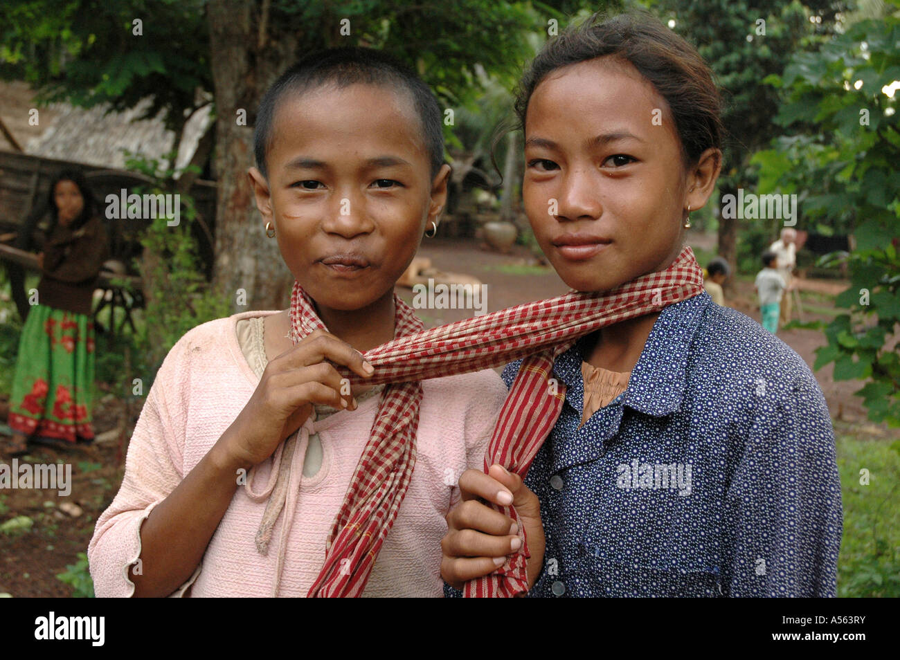 Painet ix2083 cambodia girls kampong cham country developing nation ...
