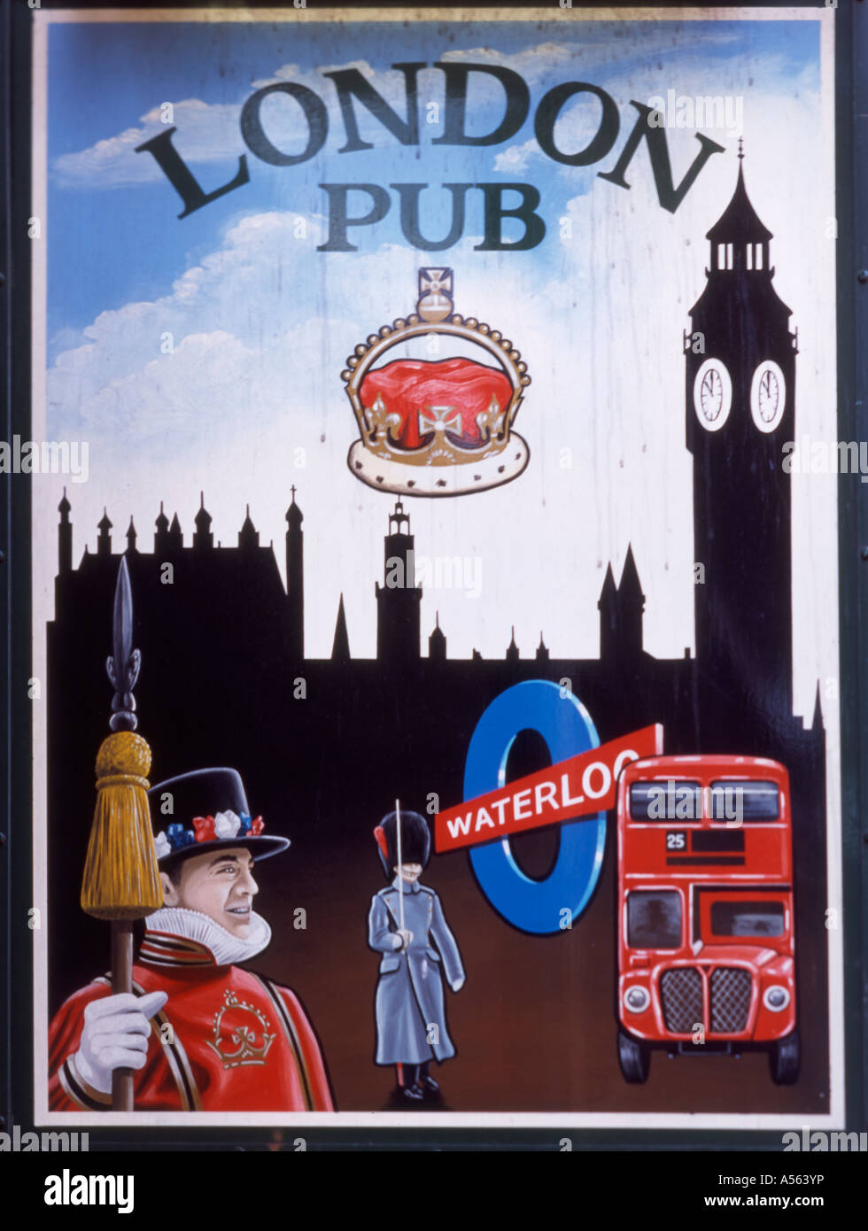 England. London. "London Pub" sign Stock Photo - Alamy