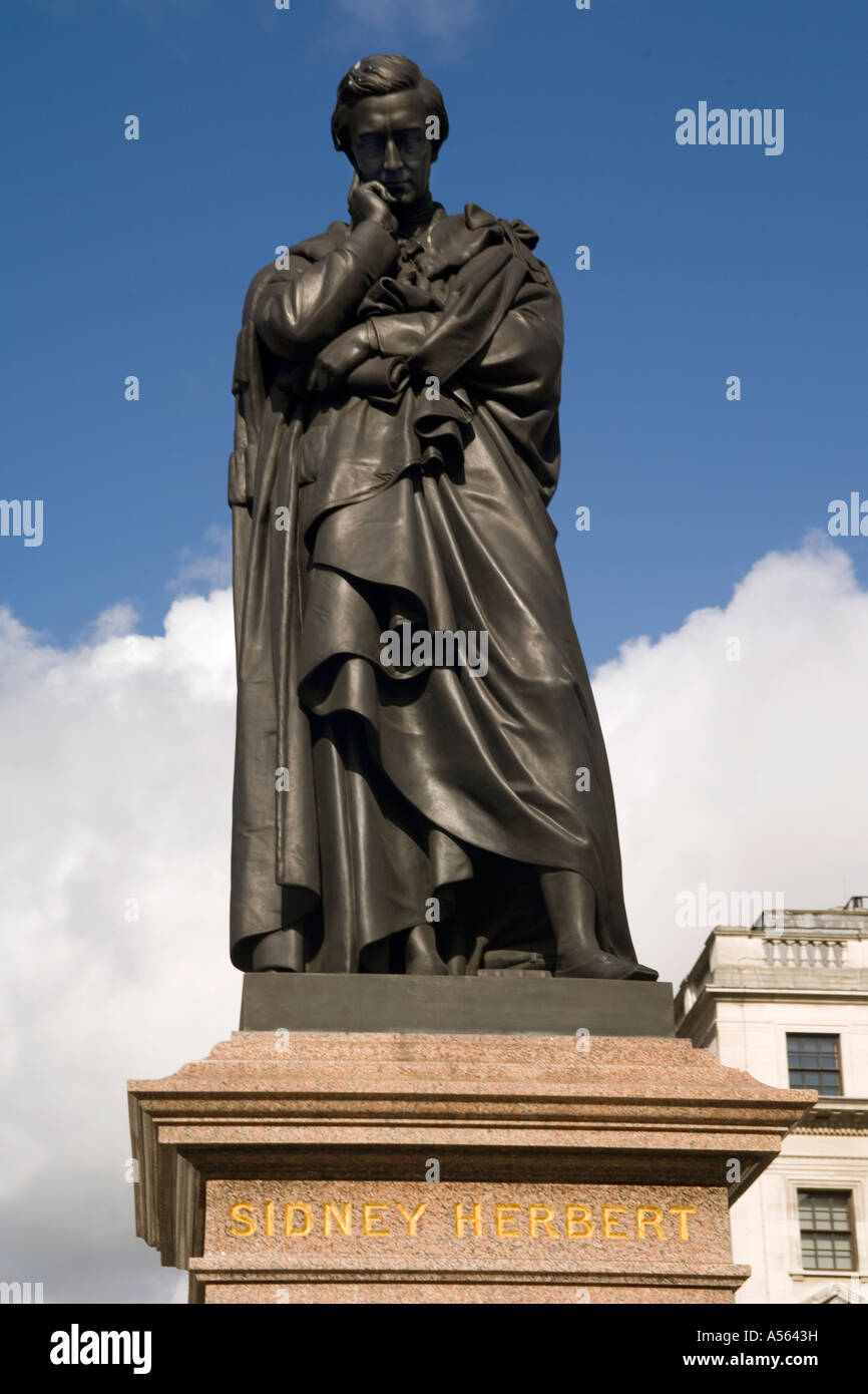 England. London. Sidney Herbert statue Stock Photo - Alamy