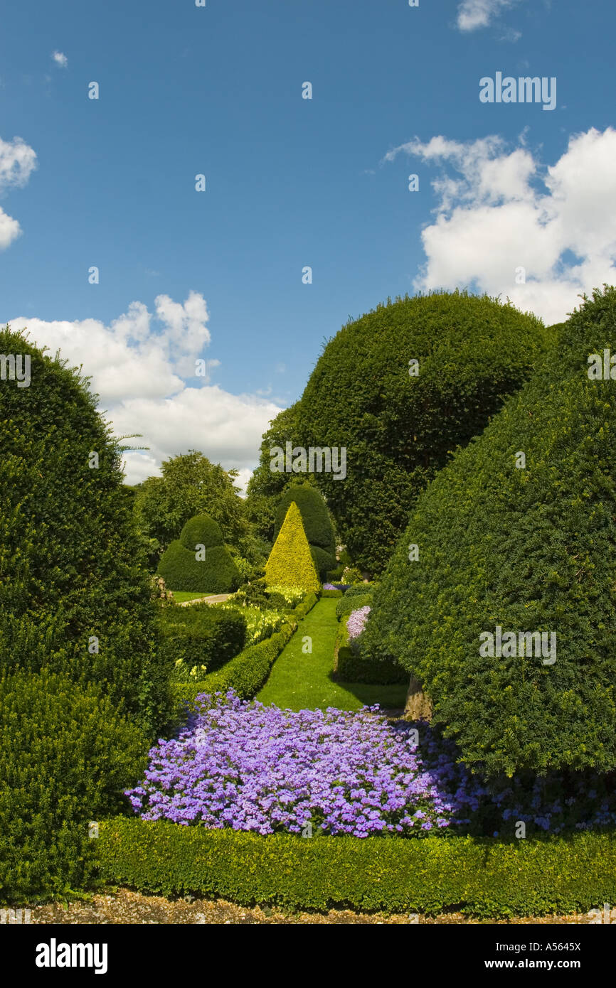 World famous Topiary Gardens at Levens hall English Lake District Stock ...