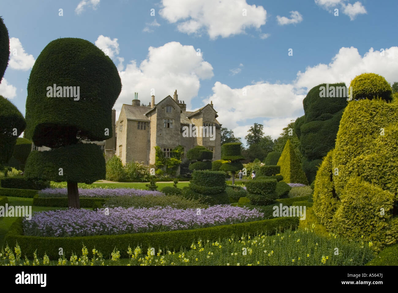World famous Topiary Gardens at Levens hall English Lake District Stock ...