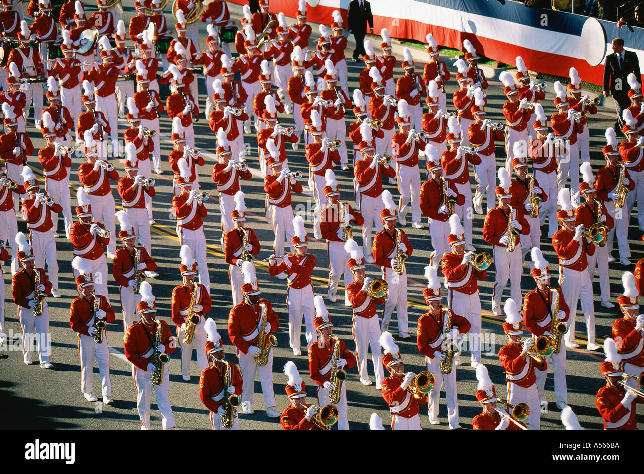 Marching band in parade Stock Photo - Alamy