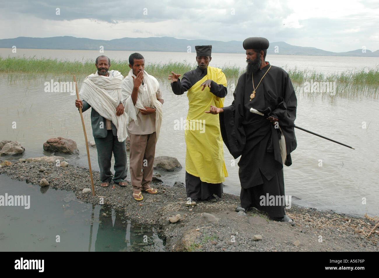 Painet iy7699 ethiopia archbishop gregorius visiting tullo gudo island ...