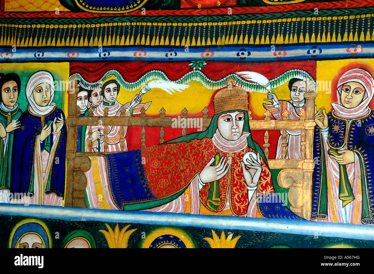 Painet iy7804 ethiopia 17th –19th century murals new gondar style old ...