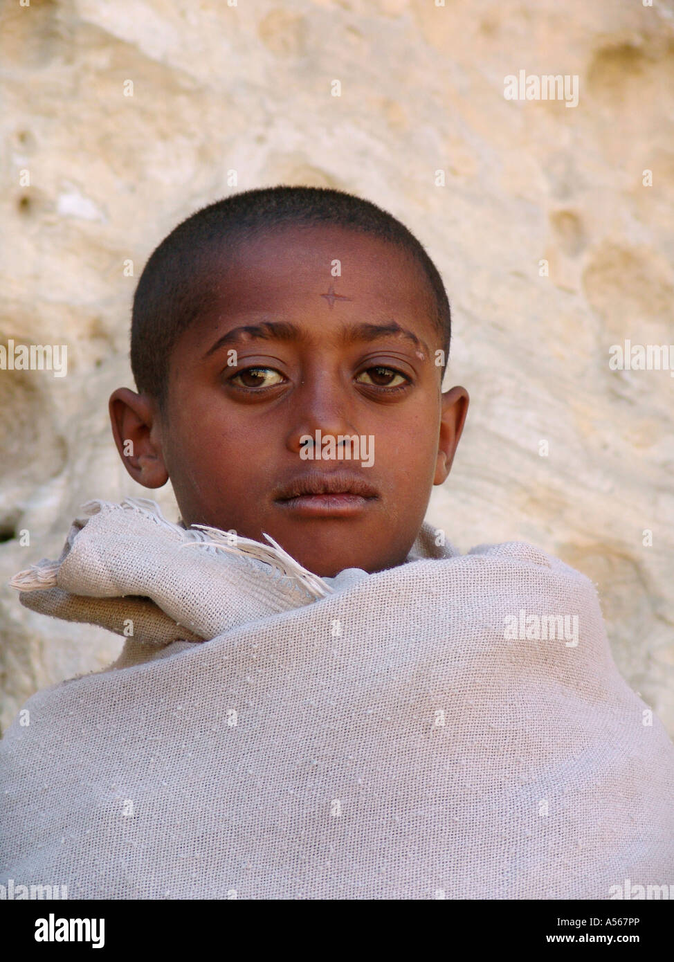 Painet iy7870 boy ethiopia debre damo monastery tigray pilgrim photo ...