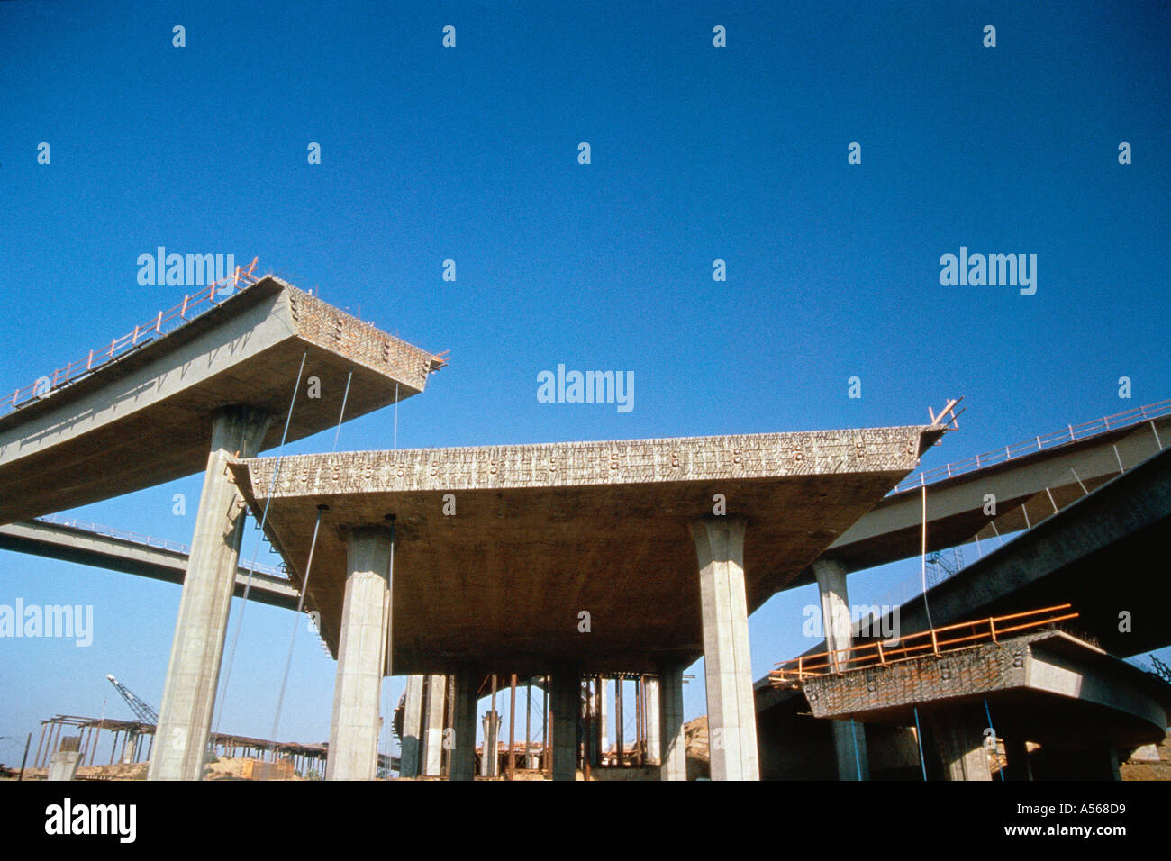 Highway interchange under construction Stock Photo - Alamy